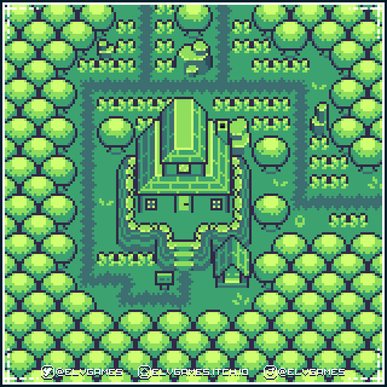 8x8 Overworld Tileset 8-BIT Game Asset [Retro Adventure] by ELV Games