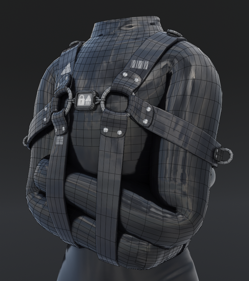 Rexouium Straitjacket for the Latex suit by BoundDevVR