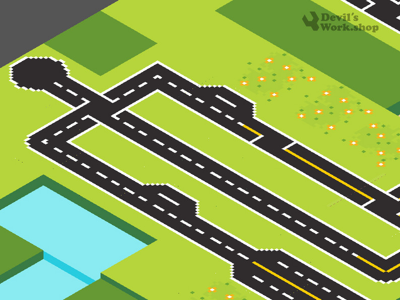 Isometric Road Blocks by DevilsWork.shop