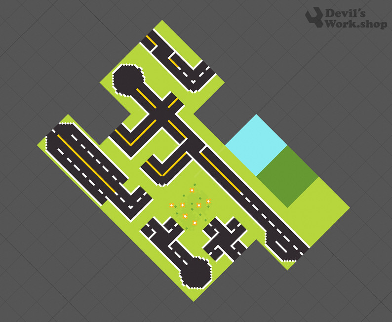 Isometric Road Blocks by DevilsWork.shop