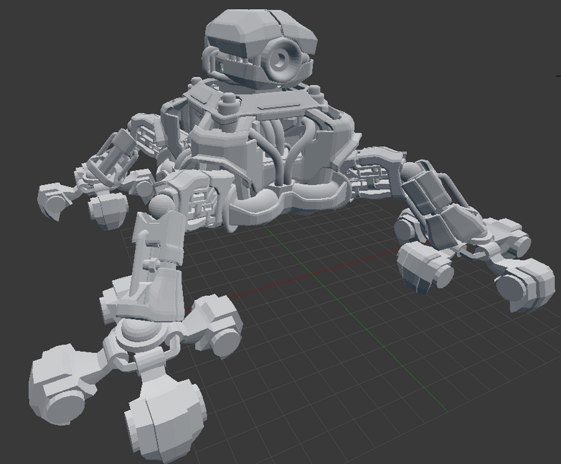 futuristic robot by niko-3d-models