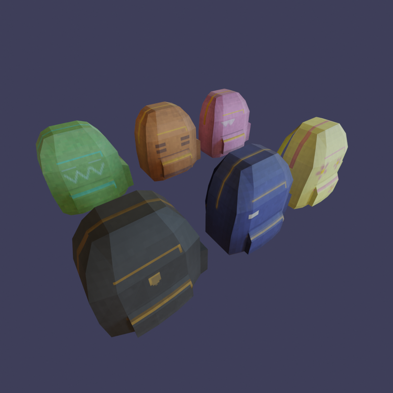 Low-poly Backpacks by Prildarill