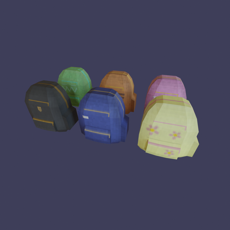 Low-poly Backpacks by Prildarill