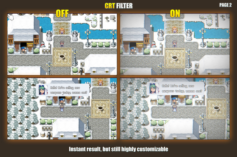 Retro / CRT Filter - RPG Maker MZ plugin by Sang Hendrix