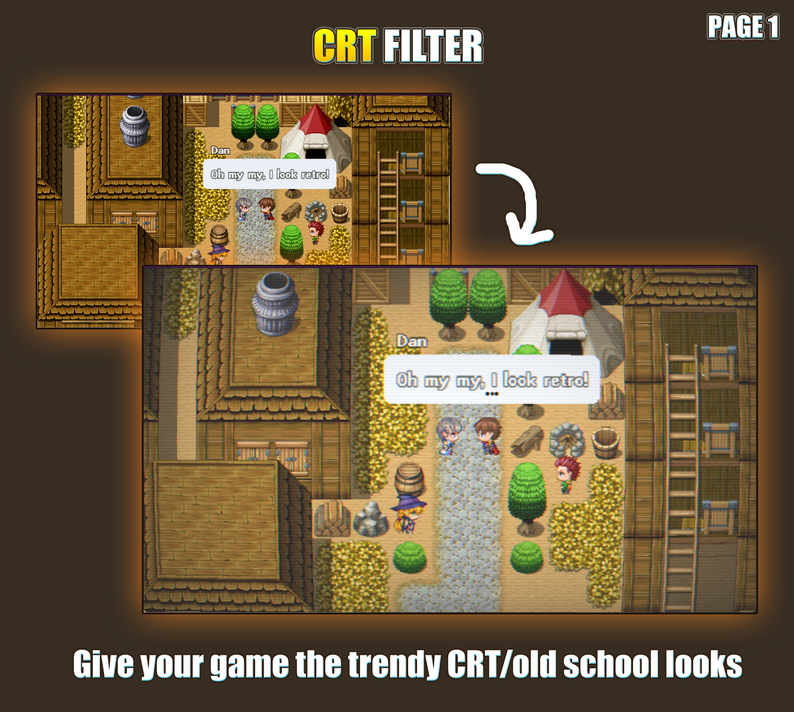 Retro / CRT Filter - RPG Maker MZ plugin by Sang Hendrix