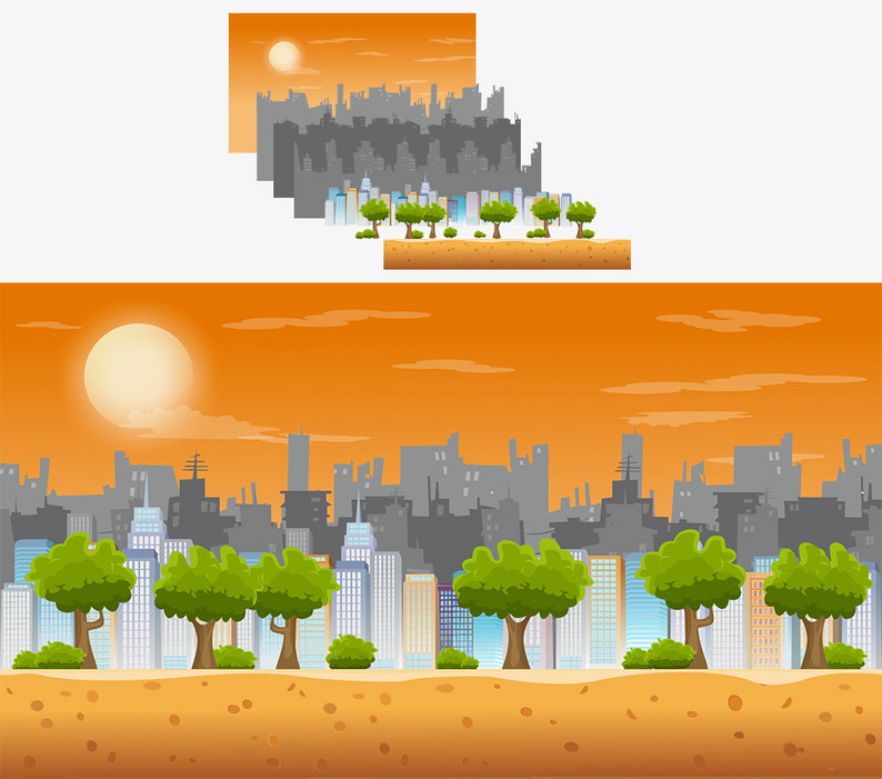 Vector Backgrounds Game Kit by Mobile Game Graphics