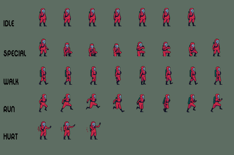 The Scientists Pixel Character Sprites by Free Game Assets (GUI, Sprite ...