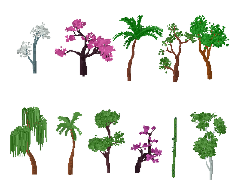 Pixel Tree Asset Pack by Devkidd