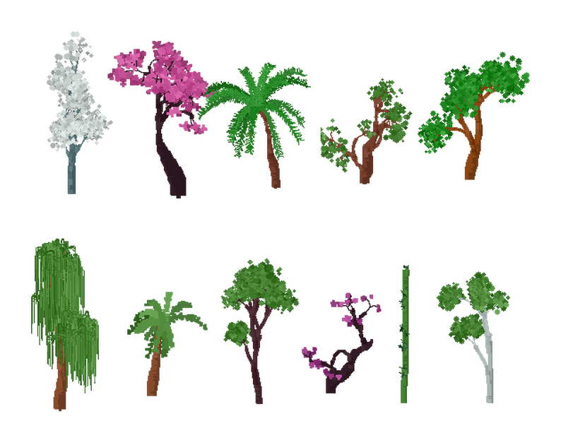 Pixel Tree Asset Pack by Devkidd
