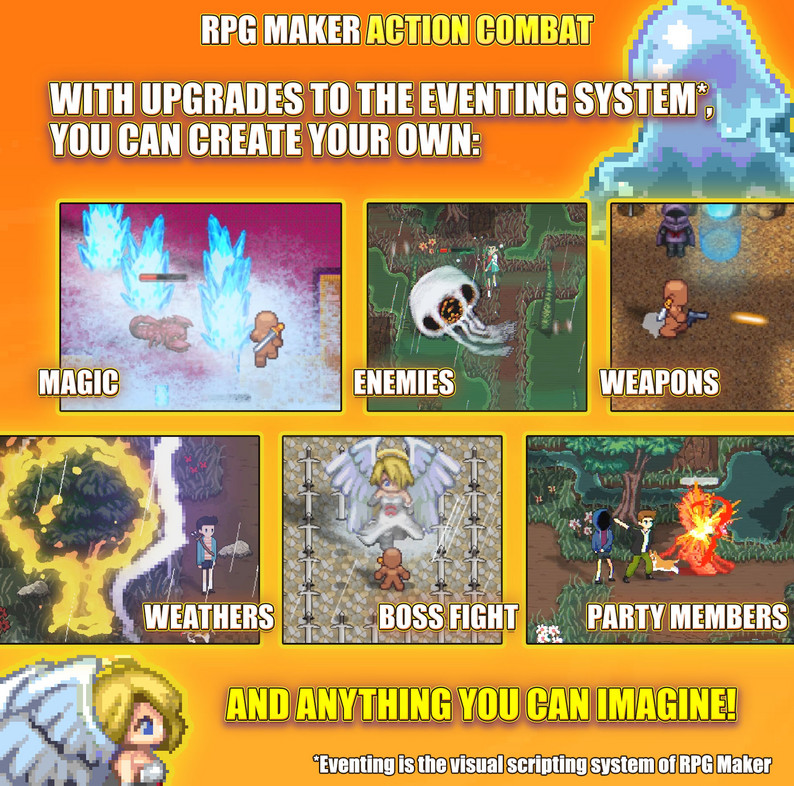 RPG Maker Action Combat - RPG Maker MZ Plugin by Sang Hendrix