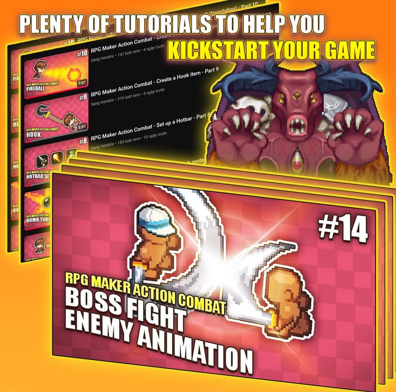 RPG Maker Action Combat - RPG Maker MZ Plugin by Sang Hendrix