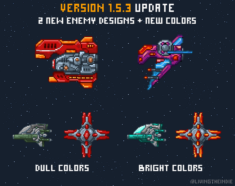 Pixel SideScroller Spaceships by DyLESTorm