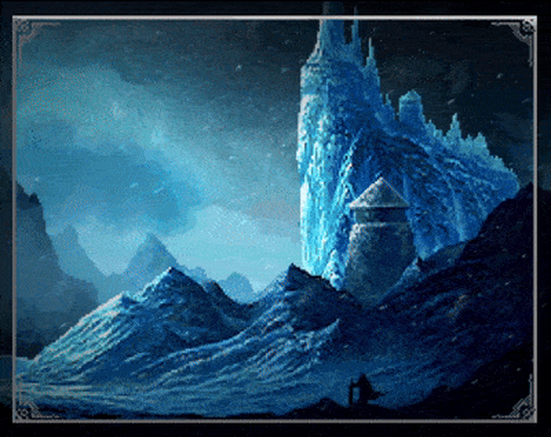 Pixel Art - Ice Castle - Parallax Background by Frostwindz
