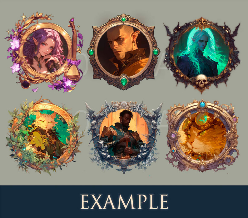 13 Classes Token Frames Bundle. Token Borders Bundle for Dungeons and ...