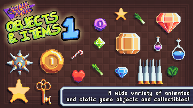 Super Pixel Objects & Items 1 by unTied Games