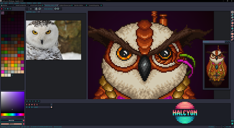 Halcyon - Aseprite Theme by Burloe