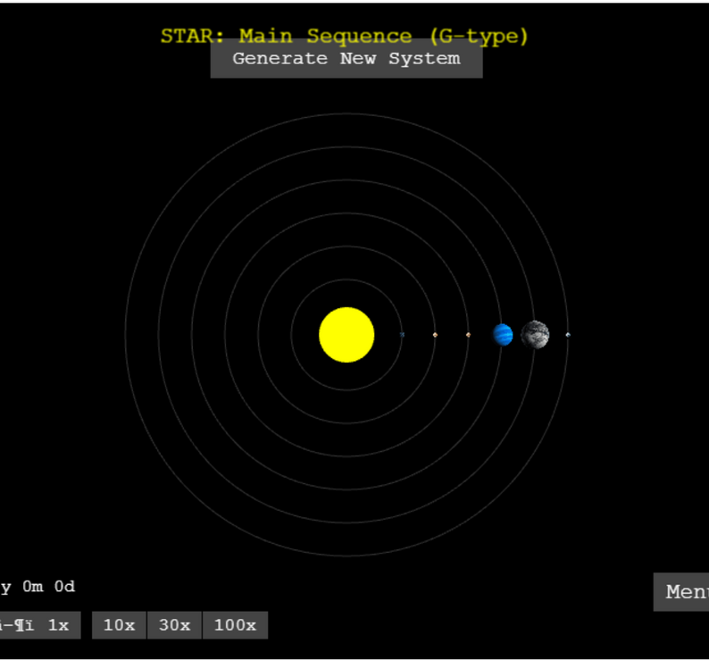 Exoplanet Solar System Generator by Plasmator Games
