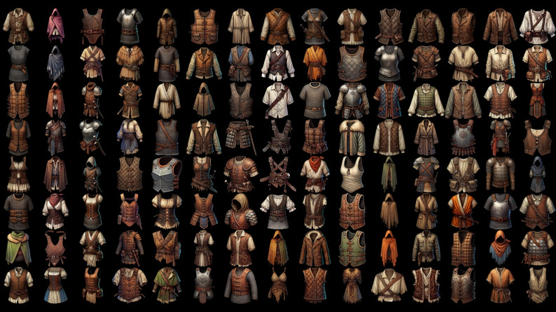 RPG Pack 13 - Beginners Armor Parts - 1100+ Sprites by FortressSide
