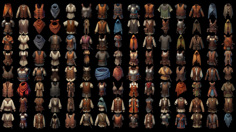 RPG Pack 13 - Beginners Armor Parts - 1100+ Sprites by FortressSide