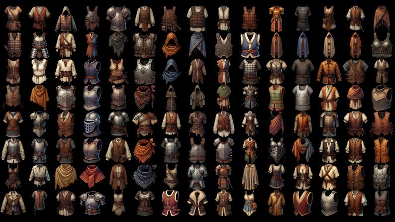 RPG Pack 13 - Beginners Armor Parts - 1100+ Sprites by FortressSide