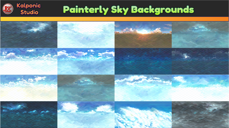 Painterly Sky Background by Kalponic Studio