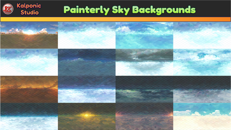 Painterly Sky Background by Kalponic Studio