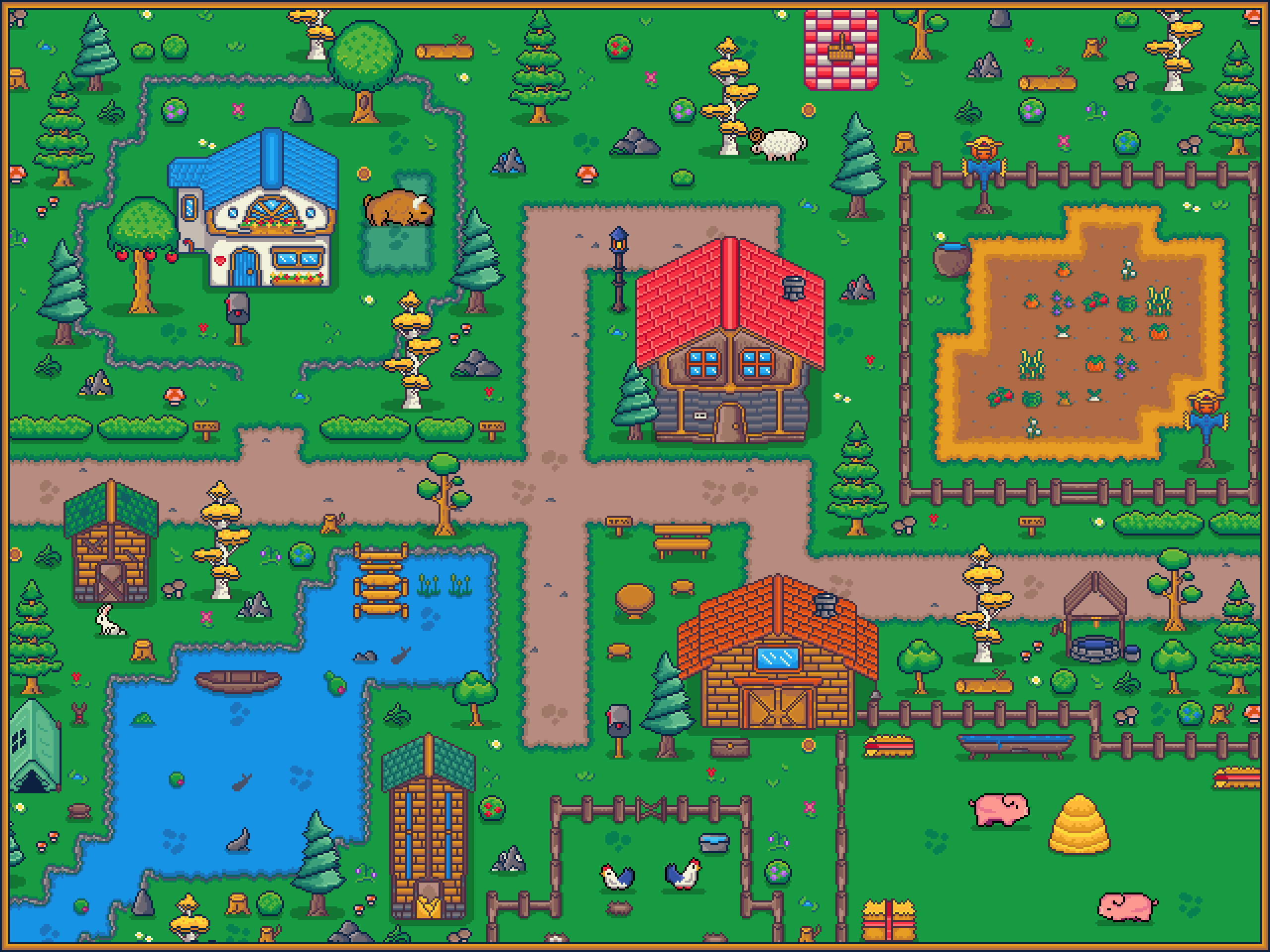 Pixel Topic - Farm - Pixel Topic - Farm - 16x16 Top Down Pixel Art ...