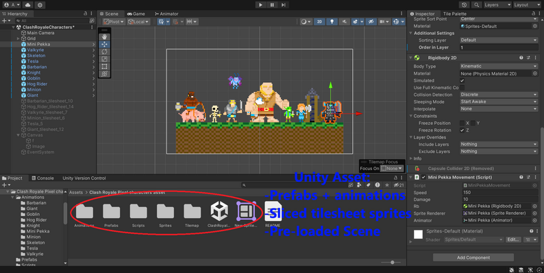 Clash Royale Pixel characters asset by Pixel_Fries