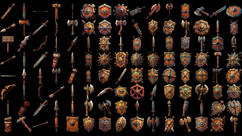 RPG Pack 14 - Beginners Weapons - 700+ Sprites by FortressSide
