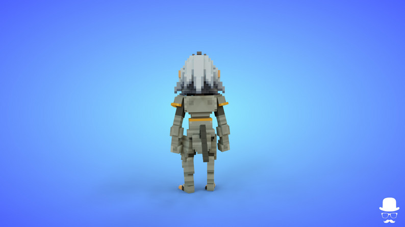 Baboon Knight Voxel Character - 3D Lowpoly Fantasy Creature by MrMGames