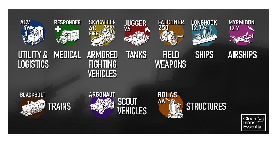 Clean Icons Essential - Foxhole Mod by AshdeuzoFR