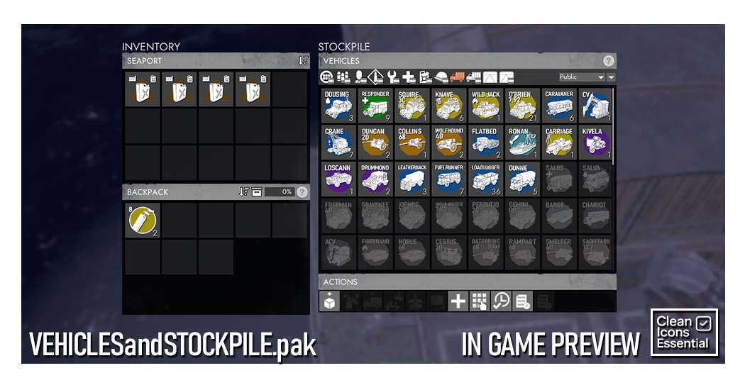 Clean Icons Essential - Foxhole Mod by AshdeuzoFR