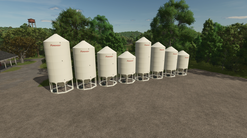 FS25 Foremost Smoothwall Hopper Bins by Bcbuhler Farms