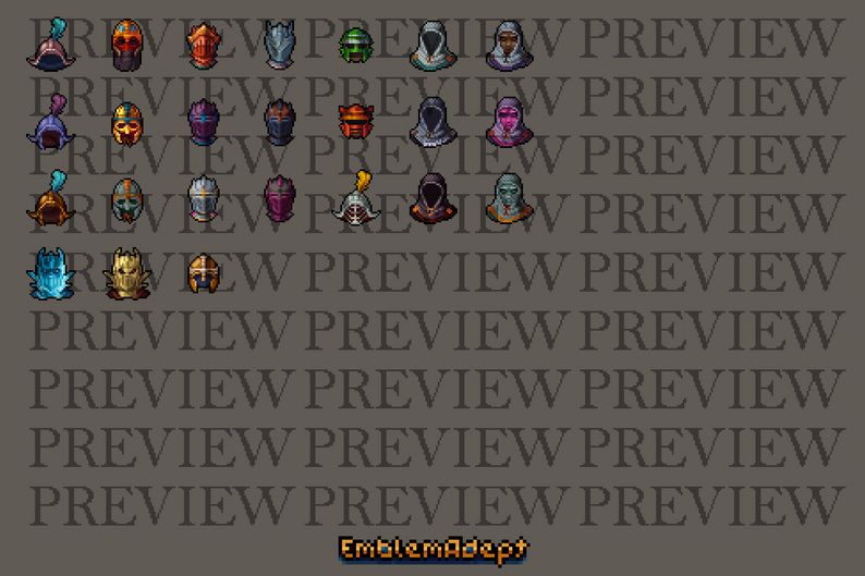 Pixel Helm Pack 1 by EmblemAdept