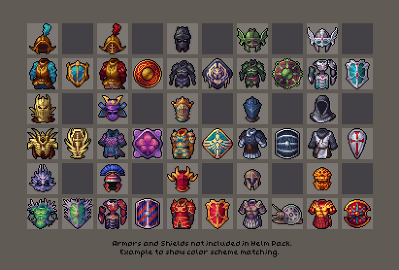 Pixel Helm Pack 1 by EmblemAdept
