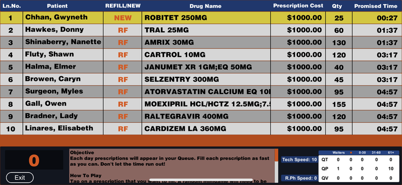 Rx Game by brizzbrett