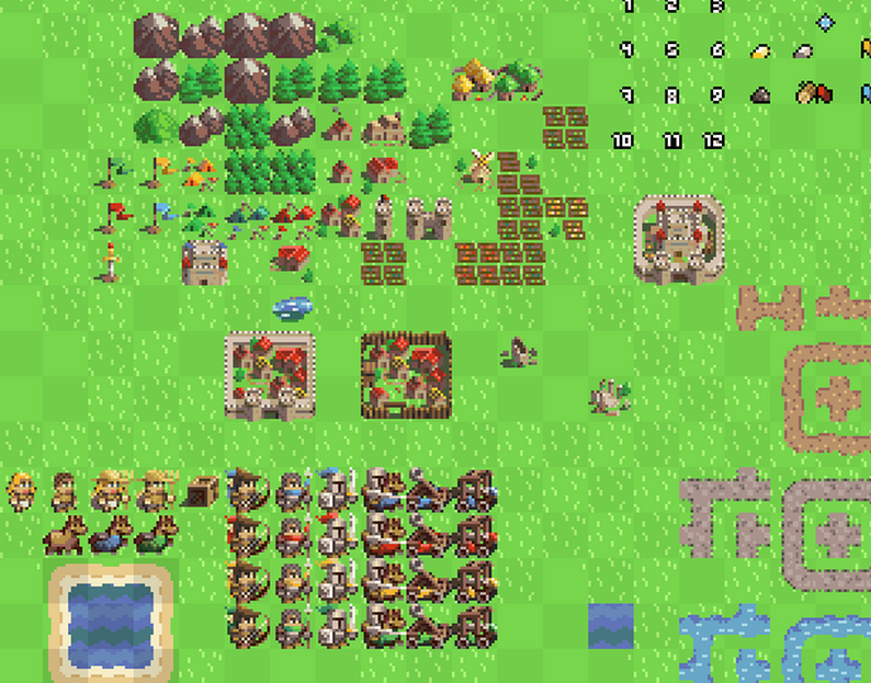 Toen's Medieval Strategy v.1.0 - 16x16 Sprite Pack by toen
