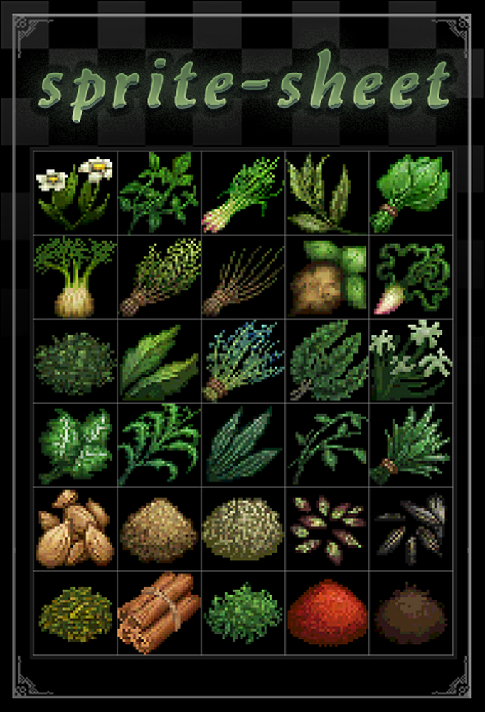 Pixel Art Plants, Seeds & Spices by Frostwindz