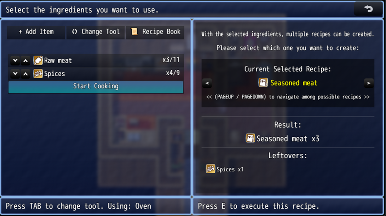 RPG MAKER MZ Plugin: Simple Cooking System by Undermax