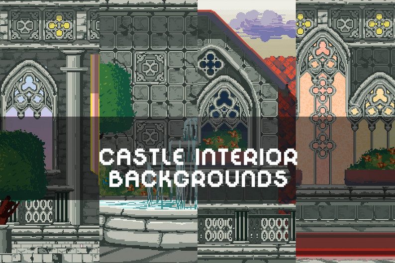 Free Castle Interior Pixel Backgrounds by Free Game Assets (GUI, Sprite ...