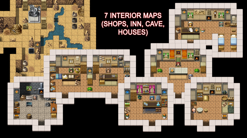 [Bundle] MINE, WOOD & DESERT TOWN - Rpg Maker MV Map Preset by ...
