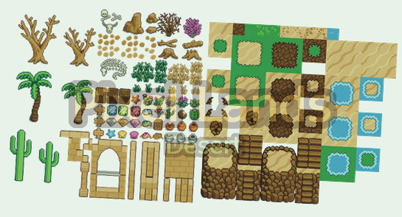 Pixel Lands - Desert by Trislin
