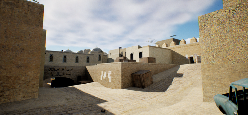 Dust 2 Map Remake in Unreal Engine with Ray Tracing by 3PDesign