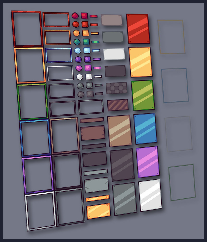 Modular Pixel Cards [43.5+ Million Combinations] by Zsprites