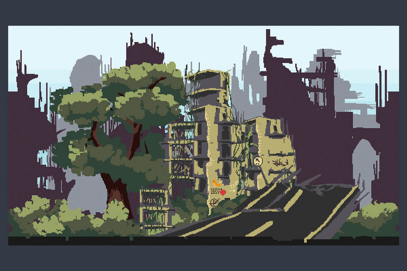 Pixel City Ruin Backgrounds by Free Game Assets (GUI, Sprite, Tilesets)