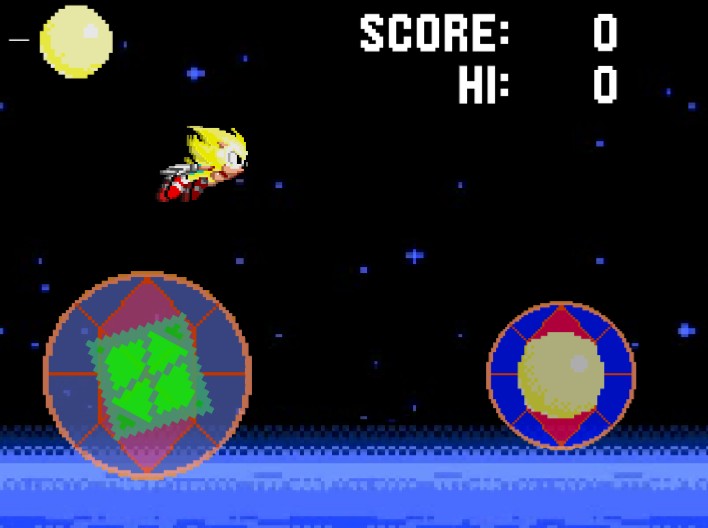Super Sonic Space Dash | Sonic Fan-Game by the army man