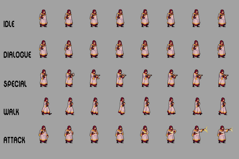 Priests Pixel Art Character Pack by Free Game Assets (GUI, Sprite ...