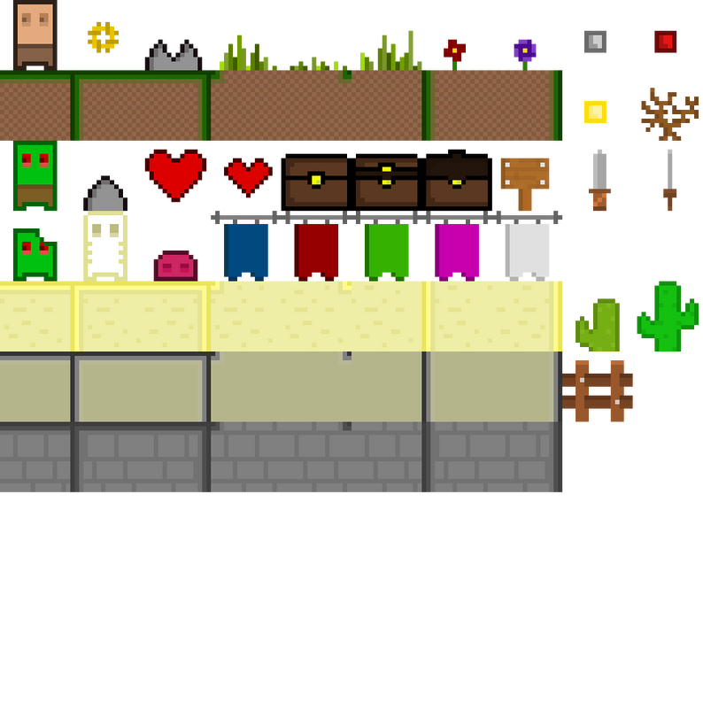 2D Sprite Sheet 16x16px by David Jakubec