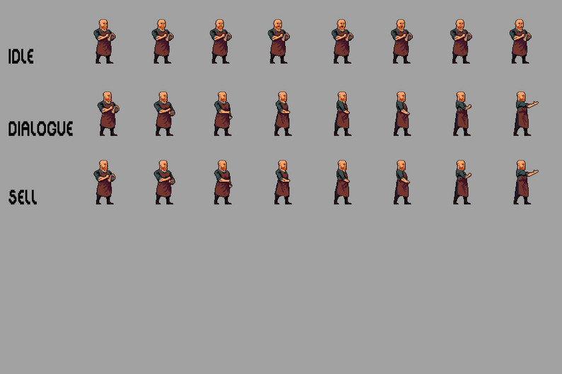 Village NPC Pixel Character Sprites by Free Game Assets (GUI, Sprite ...