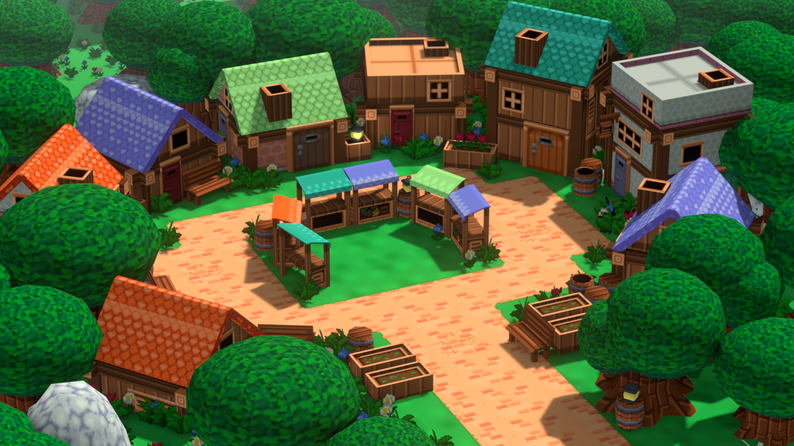 Town64 - Retro 3D Environment Assets by suitNtie